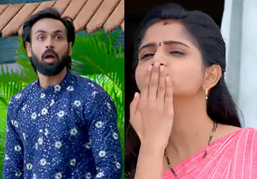 Brahmamudi: ముద్దుతో భార్య కొత్త నాటకం మొదలు.. అవాక్కైన భర్త! | kavya flying kiss to raj ...